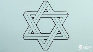 How To Draw An Impossible Star Of David | My Drawing Tutorials
